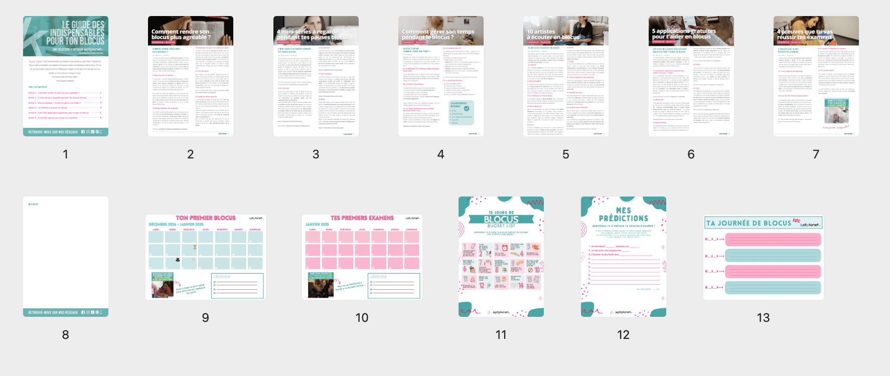 Kit Premier Blocus : Prépare-toi à réussir ton premier blocus et tes ...
